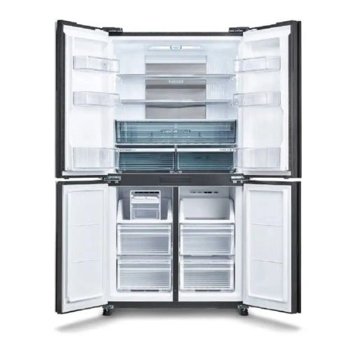 E-store | מקרר 4 דלתות מקפיא תחתון 532 ליטר Sharp SJ-8570SL עם התקן שבת מובנה - גימור נירוסטה ...