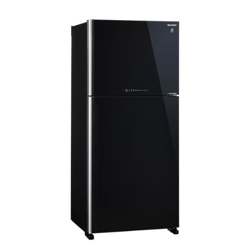 E-store | מקרר מקפיא עליון 517 ליטר נטו Sharp SJ-4650BK עם התקן שבת מובנה - גימור זכוכית שחורה ...