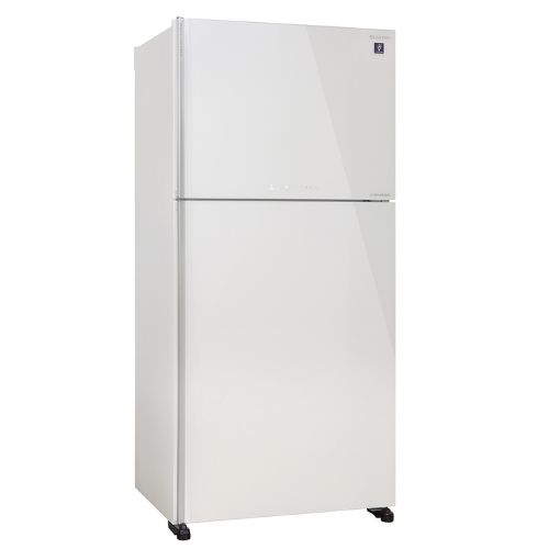 E-store | מקרר מקפיא עליון 517 ליטר נטו Sharp SJ-4650W עם התקן שבת מובנה - גימור זכוכית לבנה ...