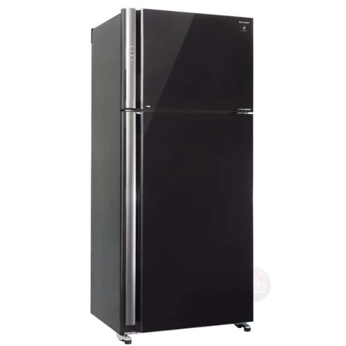 E-store | מקרר מקפיא עליון - 558 ליטר Sharp שארפ SJ5778BK‏ זכוכית שחורה - התקן שבת מובנה ...
